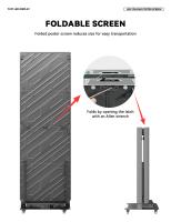 China Foldable LED Poster Display P1.25-P2.5mm Pixel Pitch with GOB Process 1200 cd/m² Brightness for Indoor Use for sale