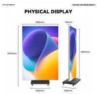 China Ultra-Thin P1.25 P1.86 P2.5 HD Three-Fold Standing LED Poster Screen with GOB Technology and 78kg Weight for sale