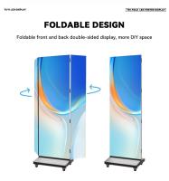 China Ultra-Thin P1.25 P1.86 P2.5 HD Three-Fold Standing LED Poster Screen with GOB Technology and 78kg Weight for sale
