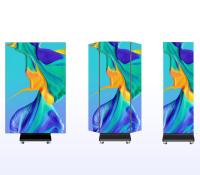 China P1.25 Three-fold LED Poster Screen - 1.25mm Pixel Pitch, 1024×1536px Resolution, 78kg Portable Display for sale