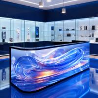 China Custom High-definition Full-color Indoor LED Display Waterproof Screen for Reception Bar Counter for sale