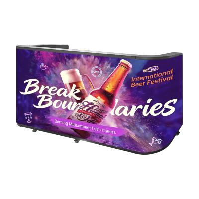 China Custom High-definition Full-color Indoor LED Display Waterproof Screen for Reception Bar Counter for sale