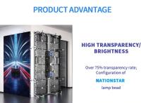 China Outdoor Transparent LED Screen 5600 Nits 500x1000mm Cabinet IP65 Waterproof for sale