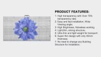 China YUYI P3.91-7.82 Transparent LED Screen 75% Transparency 800cd Indoor Display Panel for sale