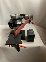 China Industrial Deburring Abrasive Belt Machine 220V 50Hz Metal Edge Polishing Grinder for sale