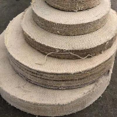 China Abrasive Sisal Polishing Wheel 9x7 Sewing 100mm to 400mm for Stainless Steel Copper Aluminium for sale