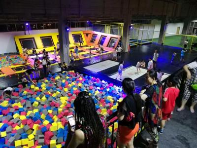 China 175M2   Best Sell  Wholesale Square Big Jumping Park  Indoor Trampoline with Foam Pit for sale