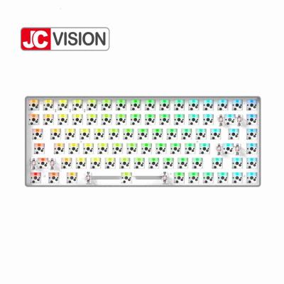 China JCVISION 84 Keys Hot Swappable RGB Mechanical Keyboard Kit with Aluminum Frame and 1.2mm PCB for sale