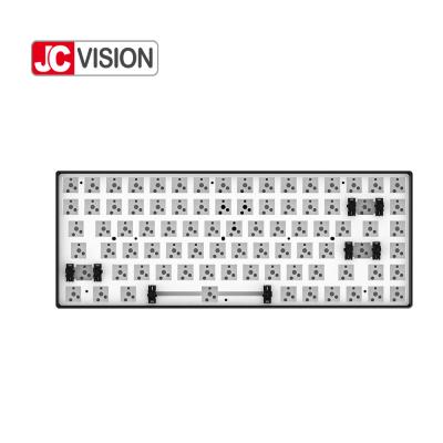 China JCVISION 84 Keys Mechanical Keyboard Kit with CNC Aluminum Frame - 315×125×39mm Compact Layout & RGB Backlighting for sale