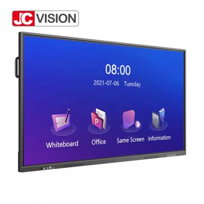 China 65 Inch 4K Interactive Whiteboard Smart Flat Panel Dual System Education Touch Screen 20 Points for sale