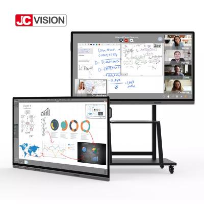 China JCVISION 55-110 Inch Smart Interactive Electronic Whiteboard with 20-Point Multitouch and 60,000 Hour Panel Life for sale