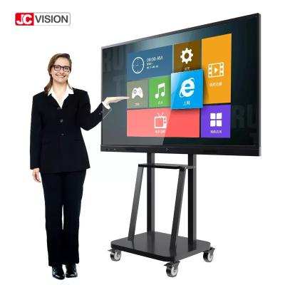 China JCVision 55-110 Inch 4K LCD Smart Interactive Whiteboard with 20-Point IR Touch and Dual System Support for sale