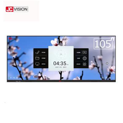 China JCVISION 105-Inch Interactive Smart Board with 4K Resolution and 20-Point IR Touch for Classroom Teaching for sale