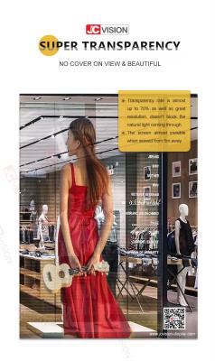 China JCVISION LED Transparent Glass Window Video Wall Display High Brightness for sale