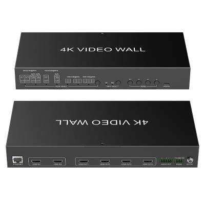 China JCVISION 4K HDMI 2.0 Matrix 2x4 with 2x2 Video Wall Output and Self-Adaptive L/R Audio for sale