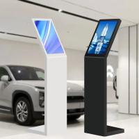 China 32 Inch Floor Standing Self Service Touch Screen Kiosk with 1920x1080 Resolution L Type Vertical for sale