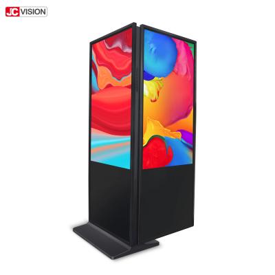 China Double Sided Digital Signage Kiosk 32 to 65 Inch 50000 Hours Indoor LCD Display for sale