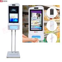 China 21.5 Inch Android Smart Kiosk with Facial Recognition, Temperature Scanner and Hand Sanitizer Dispenser - 1920×1080 Display for sale
