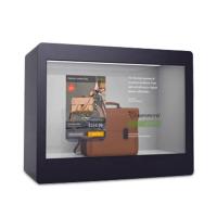 China 21.5 Inch Transparent LCD Touch Screen Display Box with 1366×768 Resolution and 500 cd/m² Brightness for Advertising Showcases for sale
