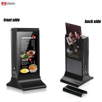 China 7-Inch Table Top Digital Signage with 40,200mAh Battery and 60-Hour Runtime for Restaurant Hotel Advertising for sale