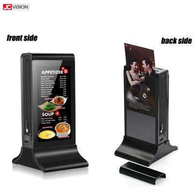 China 7-Inch Table Top Digital Signage with 40,200mAh Battery and 60-Hour Runtime for Restaurant Hotel Advertising for sale