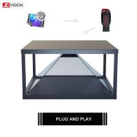 China 100x100cm 360 3D Pyramid Hologram Display Transparent LCD Screen Digital LED Sign for sale