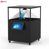 China JCVISION 80x80cm 360 Degree Holographic Display Pyramid 3D Showcase Transparent LCD Screen Advertising Equipment for sale