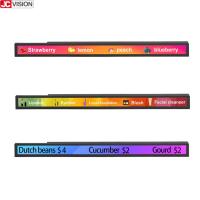 China 38.5 Inch Taxi Strip LCD Advertising Screen 1920x158 Resolution 500nits Stretched Bar Monitor for sale