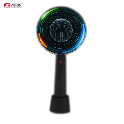 China JCVISION 10cm Hand 3D Holographic LED Fan Display with 47 LEDs and 2000mAh Battery for Floating Image Effects for sale