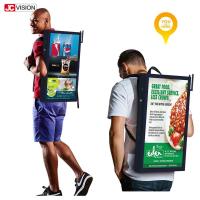 China 22 Inch Walking Mobile Billboard with 700nits Brightness and 26000mAh Battery for Portable Advertising for sale