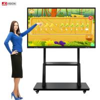 China 75 Inch 4K Interactive Whiteboard with 20-Point Infrared Touch and Dual OS Support for Education and Business for sale