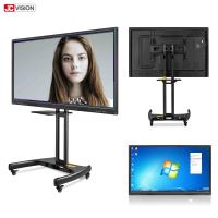China 65 Inch Infrared Interactive Whiteboard 10 Point Touch 450cd/m2 Brightness for sale