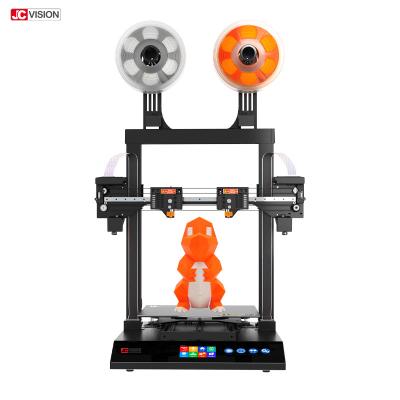 China JCVISION PLA Desktop Dual Extruder 3D Printer 400W with 300x300x340mm Build Volume and Dual Nozzles for sale