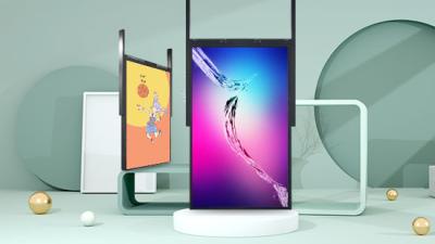 China 49-Inch High Brightness Transparent LCD Window Display Signage with 2500 Nits Outdoor Brightness and 50000 Hour Lifespan for sale
