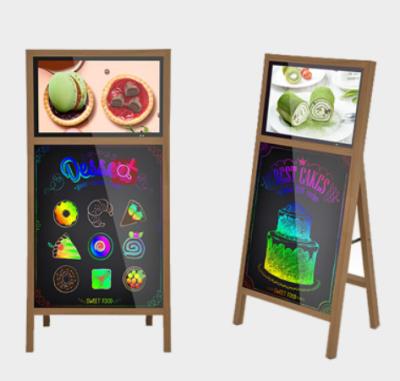 China Signway Portable Digital Signage 21.5 Inch AUO LCD Advertising Display with Writing Board for sale