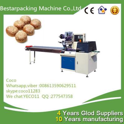 China sesame rice rolls automatic plastic film flow pack for sale