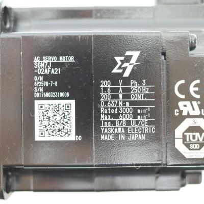 China SGM7J-02AFA21 Yaskawa 200w Power Supply Servo 3 Phase Modular for sale