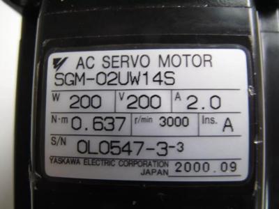 China SGM-02UW14S Yaskawa Servo Module Industrial Low Noise DC Motor for sale