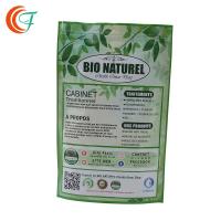 China Gift Tea Zipper Plastic Food Pouch 0.065mm 0.13mm Customize Color for sale