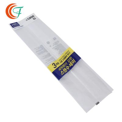 China Kitchen Scrubber Food Packaging Pouch Middle Sealing PET CPP Three Side Seal Bag for sale