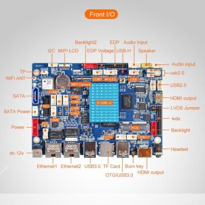 China D-3568 Edge Smart Motherboard ARM quad-core A55 Optional OpenHarmony3.2 for sale