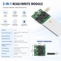 China C2-AMU-00 Dual-Interface 2-in-1 IC Card Reader Module ISO14443A Protocol Reader ISO7816 Protocol Reader for sale