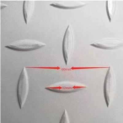China ASTM A240 Stainless Steel Checkered Plate Anti Slip Sheet AISI316L  8.0mm for sale