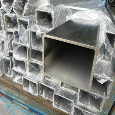 China Bright Polished 300# 400# 600# Stainless Steel Square Pipe Tube Grade 201 304 in 6m Length for Structure for sale
