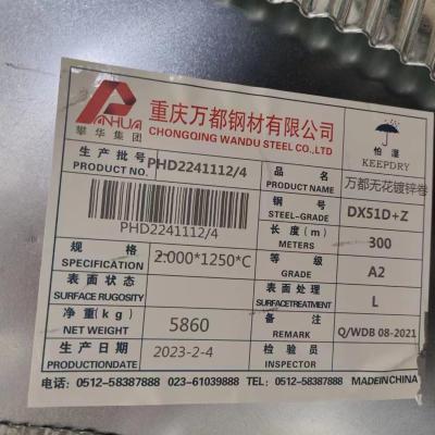 China G90 Z275 Galvanized Steel Coil / GI Coils Width 1000mm 1250mm 1500mm Regular Spangle for sale