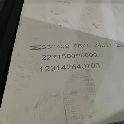 China Hot Rolled SS Plate 304 / 1.4301 / SUS304 / 06Cr18Ni9 3.0 - 60.0mm ASTM A240 for sale