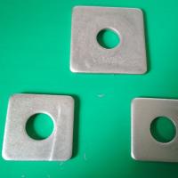China Zinc Plain Shims Round Hole Square Washers OEM Galvanized Large Metal Square Plate Washer for sale