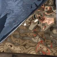 China Water Ripple Stainless Steel Sheet Grade 201 304 430 Gold Mirror 8K Mirror Finishing for sale