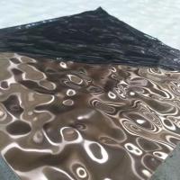China Wall Decoration Stainless Steel Sheet Water Ripple Pattern Thickness 0.3 - 3.0mm SS Sheet for sale