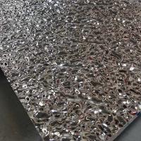 China Water Ripple Stainless Steel Sheet AISI304 Gold Mirror Small Big Waterwave Pattern Sheet for sale